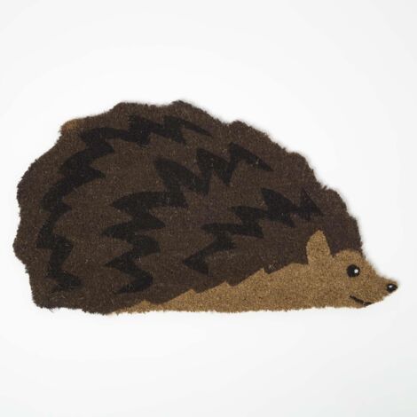HOMESCAPES Coir Doormat Hedgehog, 40 x 60 cm