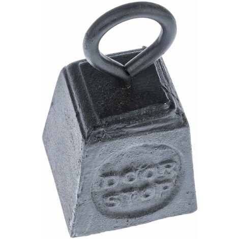 HOMESCAPES 1kg Antique Weight Door Stopper Black Cast Iron
