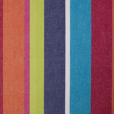 HOMESCAPES Pure Cotton Multi Coloured Stripe Fabric 150cm Wide