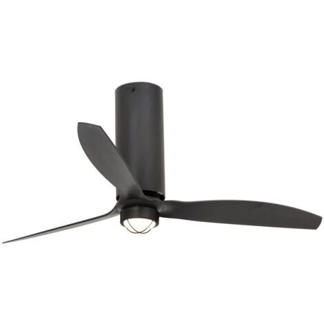 Faro TUBE - Plafond LED noir mat avec moteur CC intelligent ...