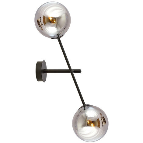 Emibig LINEAR Applique murale contemporaine noire avec abat-jour en ...