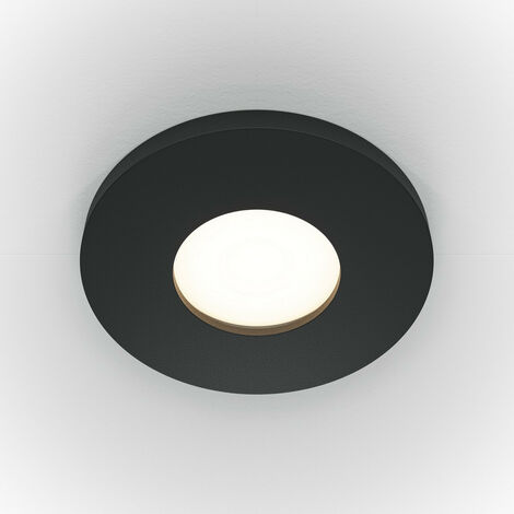 Maytoni Stark Downlight Encastré Rond Noir GU10 IP65