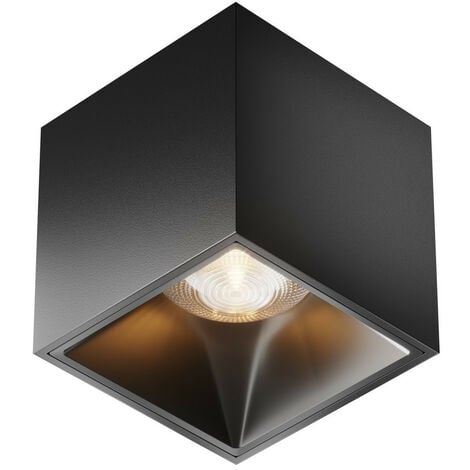 Maytoni Alfa LED Spot encastrable carré à intensité variable noir ...
