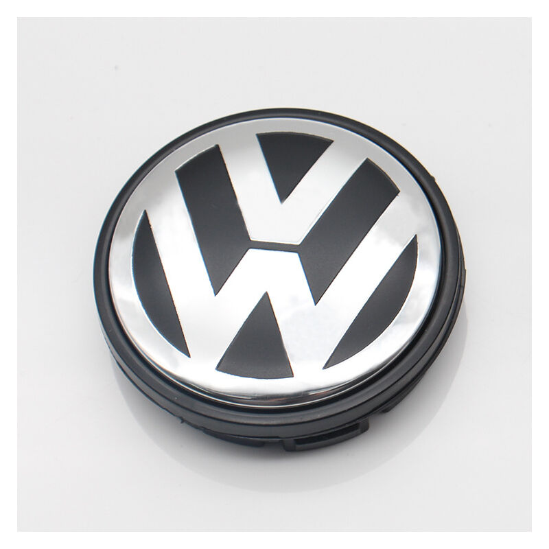 Lot de 4 capuchons de moyeu de roue avec logo adapté pour VW 56 mm
