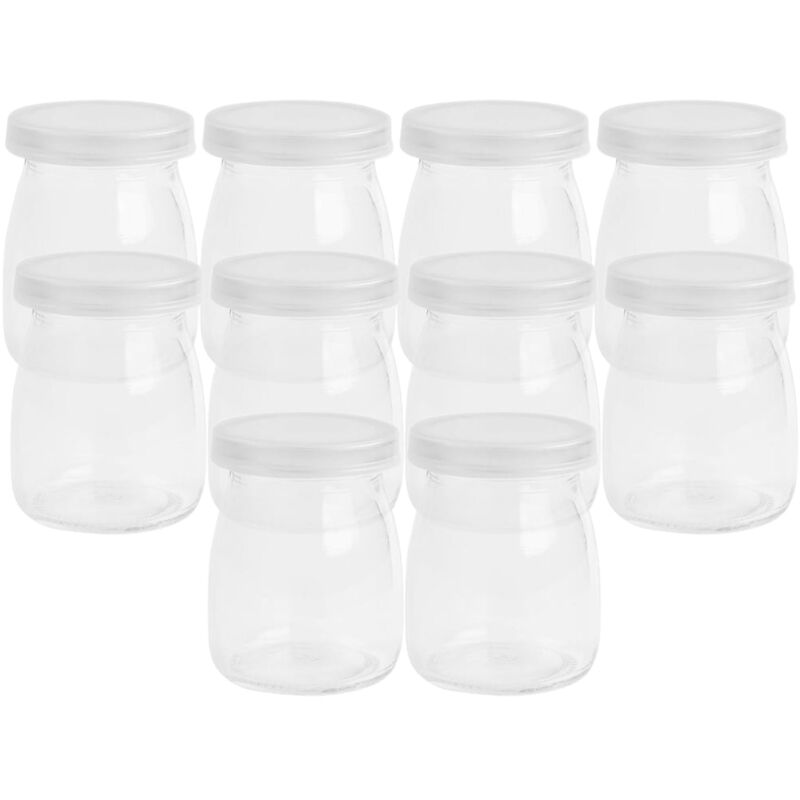 Lot de 10 pots à pudding au lait, pots à yaourt, pots à dessert, pots à ...