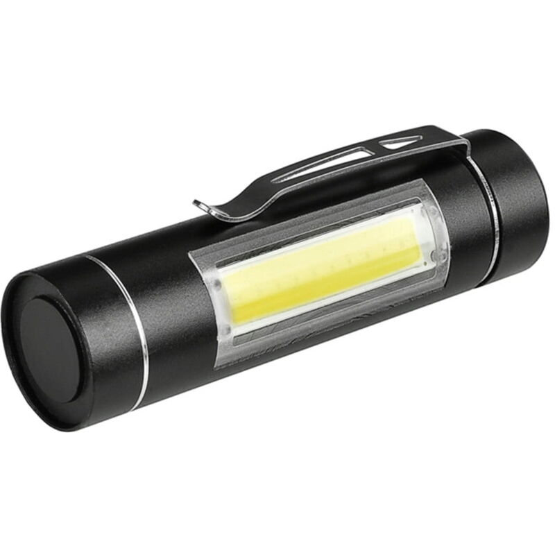 Mini lampe torche LED XPE Q5 COB à 1 mode, clip de poche, 14 500 lumens/AA