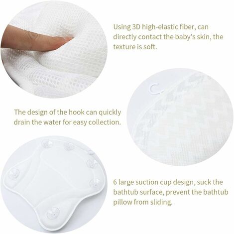 Oreiller de Bain Coussin de Baignoire Jacuzzi,Oreiller de Spa en Grande ...