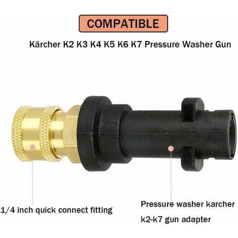Adaptateur de pistolet pour nettoyeur haute pression avec raccord femelle 1/4‘’ à connexion ...