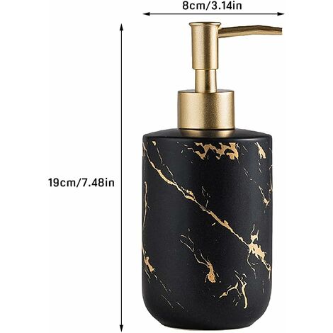 Distributeur de savon 300 ml Texture marbre Céramique Pompe de savon ...