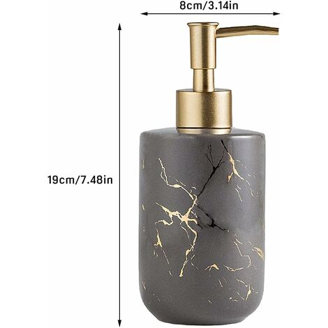 Distributeur de savon 300 ml Texture marbre Céramique Pompe de savon ...