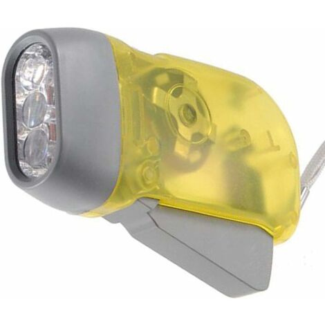 3 LED Dynamo Lampe De Poche Lumière Main Presse Manivelle Camping Portable Voyager Lampe De ...