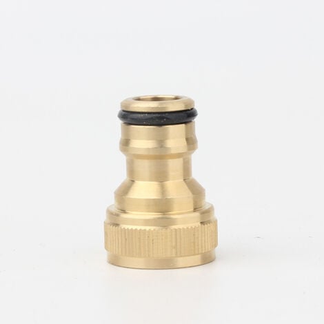 Lot de 2 Adaptateur Tuyau Arrosage, Raccords d'arrosage en Laiton, 1/2" Rapides Ensemble ...