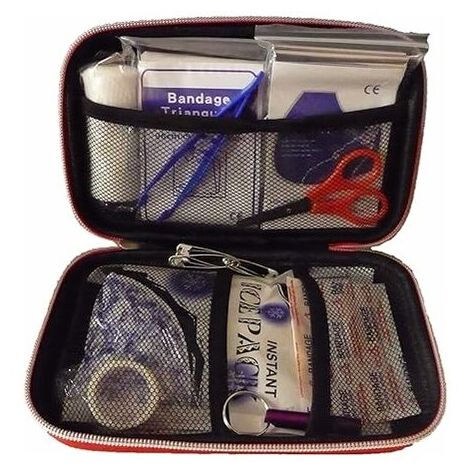 Trousse de premiers secours complète pour voiture, randonnée, sport, voyage, trousse d'urgence ...