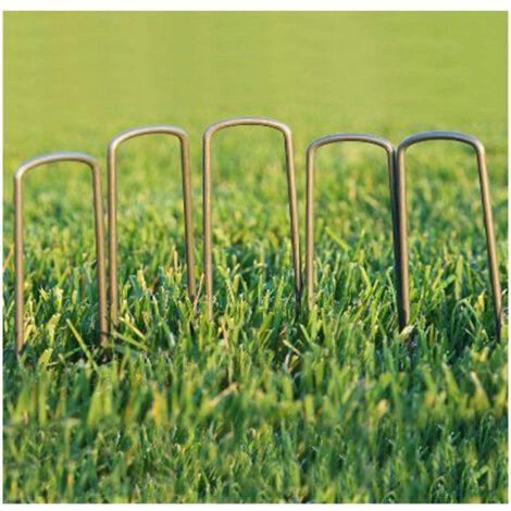 100x Sardines Piquet - Pack de 100 Agrafes Paillage en Acier Galvanisé ...