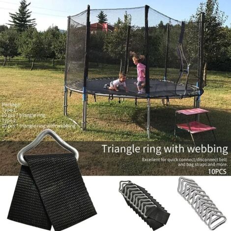 Boucle Triangle Trampoline, 10pcs Anneaux Triangle Boucle V-Rings ...