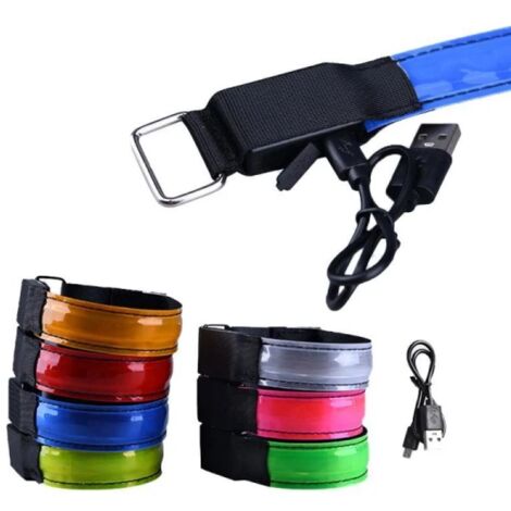 Bracelet LED rechargeable/bande réfléchissante, brassard lumineux en ...