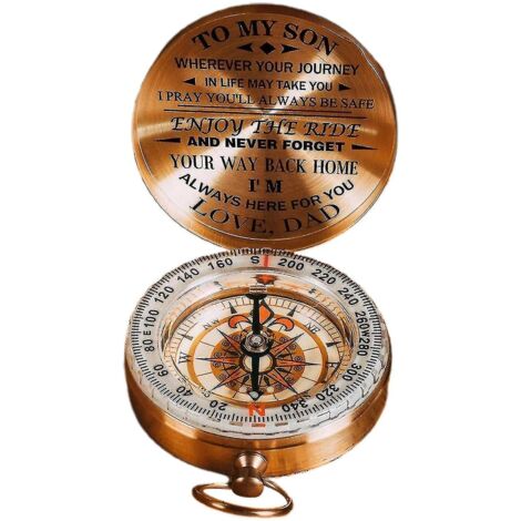 Boussole en cuivre Cadeau de Noël pour fils, boussole de style vintage ...