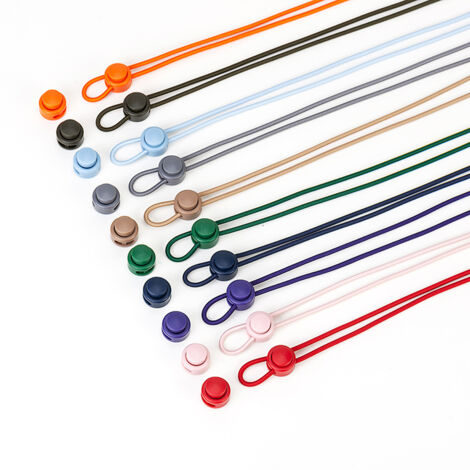 Lacets élastiques avec cordon de serrage, série de lacets paresseux de ...