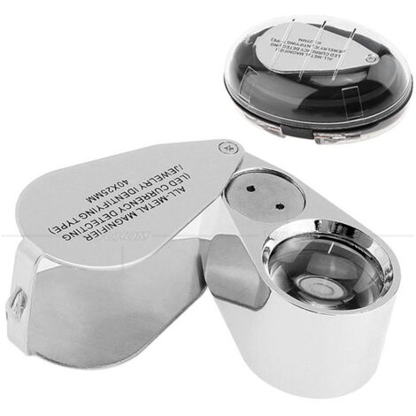 Loupe de bijoutier, grossissement 40x, en métal