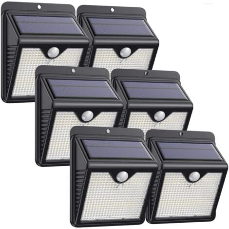 Lampes solaires d'extérieur, [Lot de 6 150 LED - 1000 lumens] Lampes solaires étanches Lampes ...