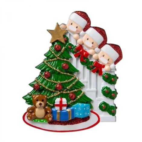 Décoration d'arbre de Noël 2020 DIY Nom de famille Décoration de la ...