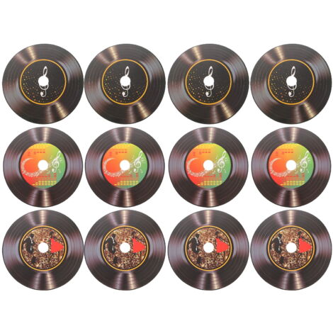 12 pièces décoration de disque vinyle décor vintage décoration ...