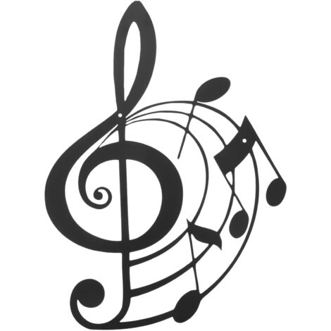 Décoration murale en forme de note de musique en fer Décoration murale ...