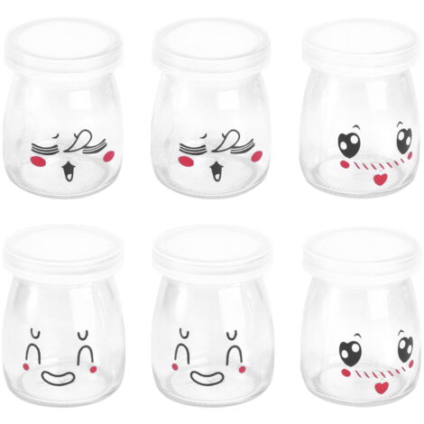 Lot de 6 bouteilles de pudding de 100 ml en verre résistant à la ...