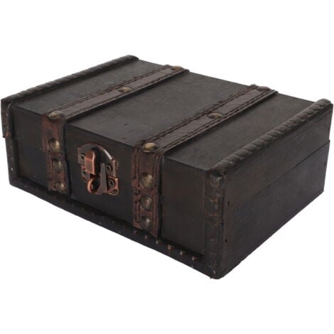 Boîtes en bois vintage avec serrure, boîte de rangement décorative en ...
