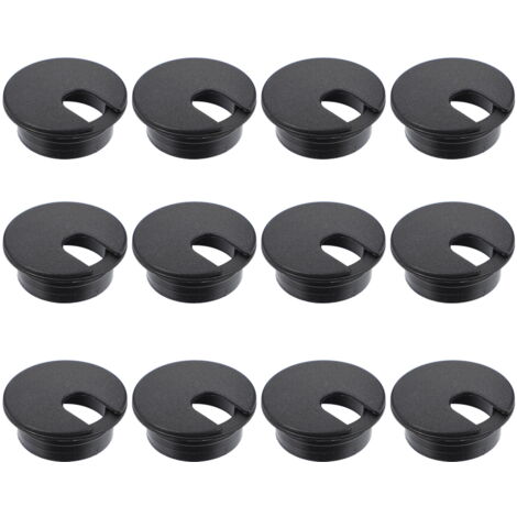 Lot de 12 œillets de bureau pour cache-trou de câble de bureau 35 mm