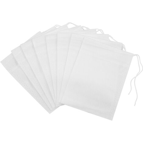OUNONA Lot de 100 sachets de thé vides avec filtre à cordon non tissé pour thé en vrac, poudre ...