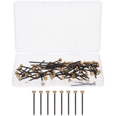 Lot de 60 clous pour accrocher des tableaux au bureau, crochets en cuivre