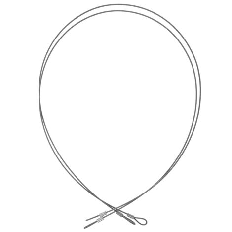 Lot de 2 câbles de sécurité tressés en acier avec revêtement en acier