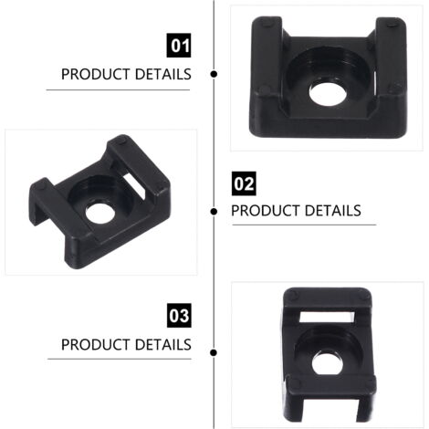 Supports de serre-câbles, fixations de câbles, serre-tête, fixation à ...