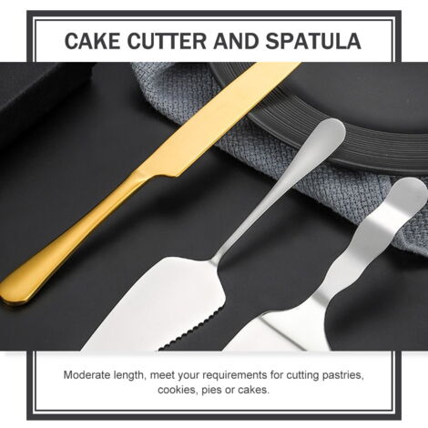 ensemble de coupe-gâteau, coupe-gâteau en mousse, spatule à gâteau en ...