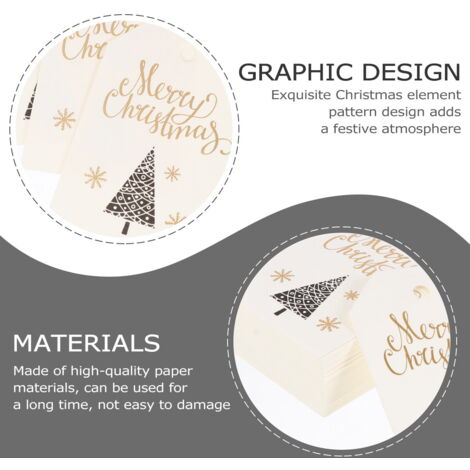 Lot de 100 étiquettes de Noël à faire soi-même, marque-pages Joyeux ...