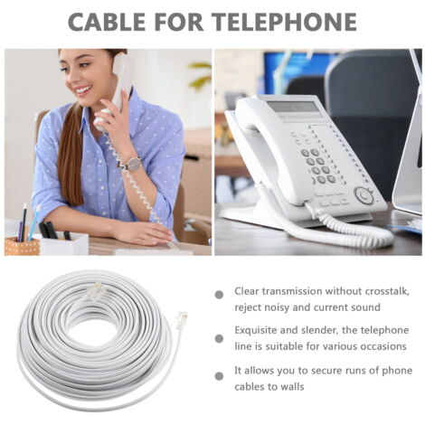 Rallonge téléphonique Câble téléphonique Coupleurs de prise RJ11 6P4C ...