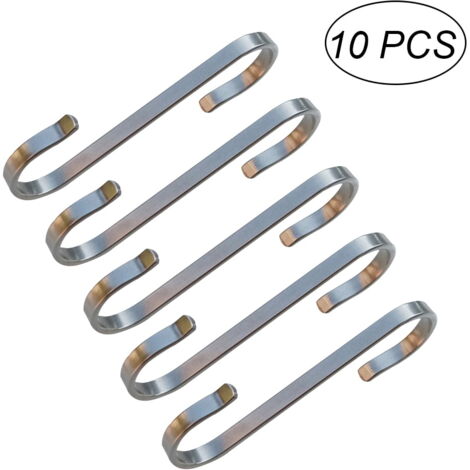 Lot de 10 crochets plats en métal en forme de S pour ustensiles de ...