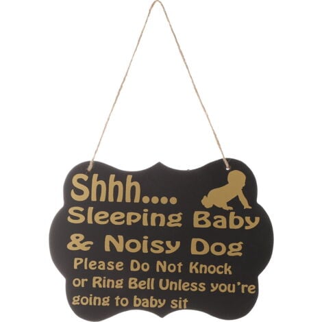 Panneau de porte « Chut, bébé endormi » - Ne pas déranger - Panneau ...