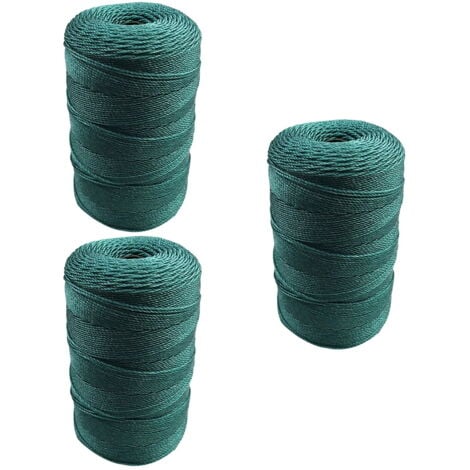 Lot de 3 rouleaux de fil de réparation de filet de pêche, ficelle en nylon multi-usages, corde d ...