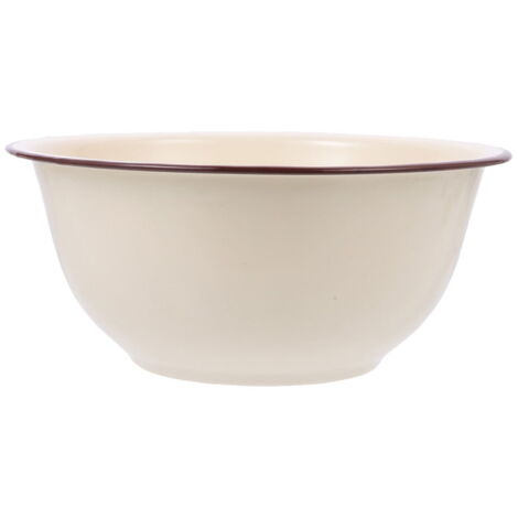 Bol en émail rétro Bol à nouilles en émail Bassin profond Bol en émail ...