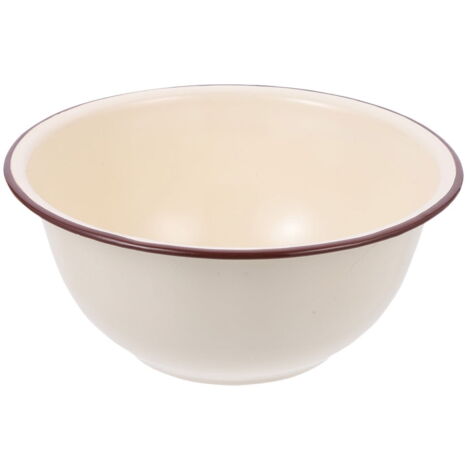 Bol en émail rétro Bol à nouilles en émail Bassin profond Bol en émail ...