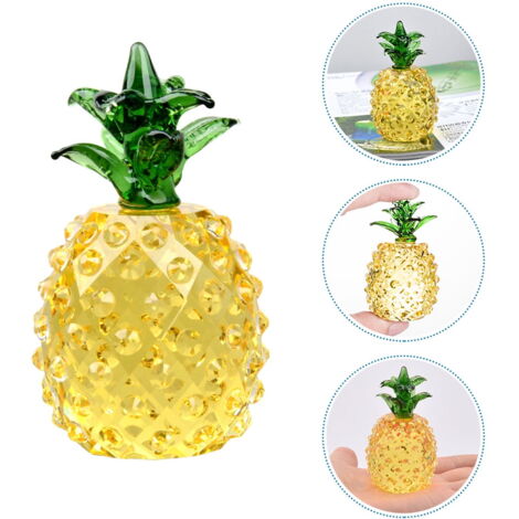 Figurine d'ananas 1 pièce Figurine d'ananas en cristal Décor Ornement d ...