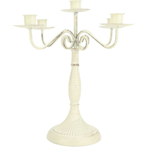 Candélabre à 5 bras en fer élégant pour bougie, candélabre pour mariage ...