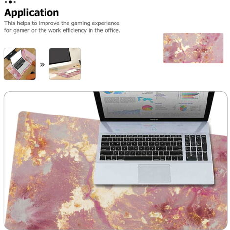 Sous-main de bureau en marbre pour ordinateur, grand sous-main pour ...