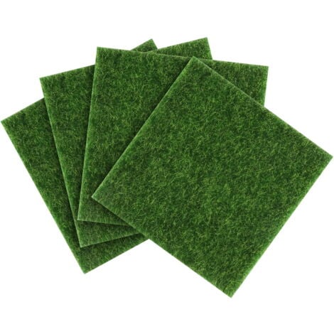 gazon artificiel réaliste 4 pièces - Gazon artificiel miniature féerique - Ornement de jardin ...