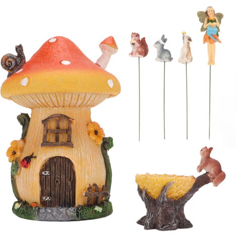 Lot de 6 figurines de fées peintes à la main en résine, adorable mini ...