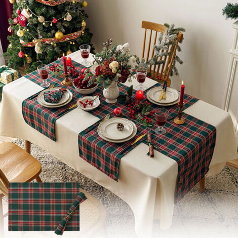 Sets de table de fête de Noël Mobilier de maison Restaurant Hôtel Table ...