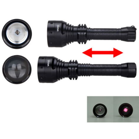 Lampe torche LED infrarouge nocturne 10 W 18650, portée T50, IR 850 nm ...