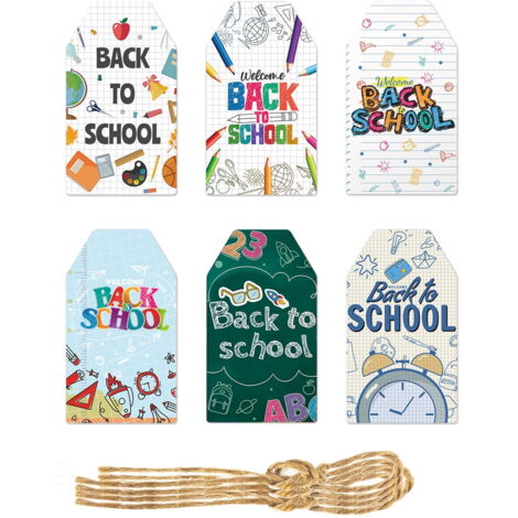 Étiquettes cadeaux pour la rentrée scolaire, lot de 60 pièces, avec ...
